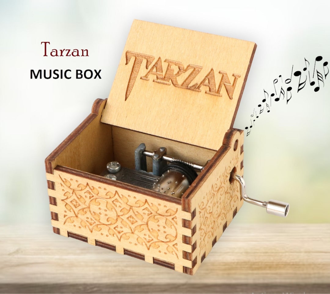 Tarzan Music Box You'll Be in My Heart Theme Music Chest Wooden ...