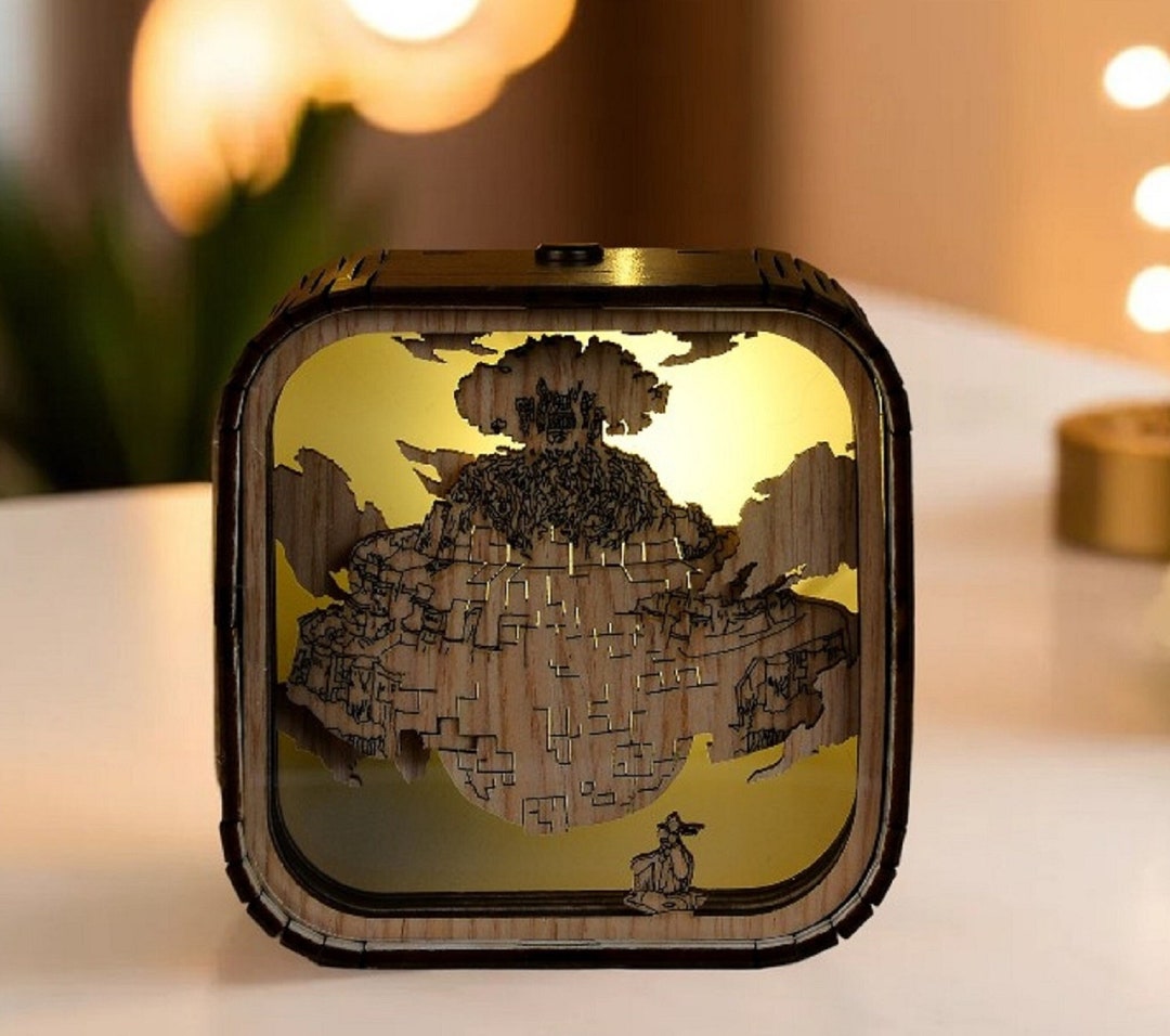 Anime Music Box 3D Light LED Castle Song Theme Music Chest Custom Music ...