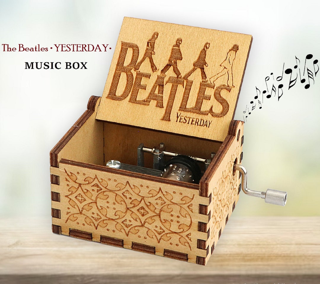 The Beatles YESTERDAY Music Box Theme Music Chest Wooden Engraved ...