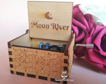 Wooden Moon Music Box - Etsy