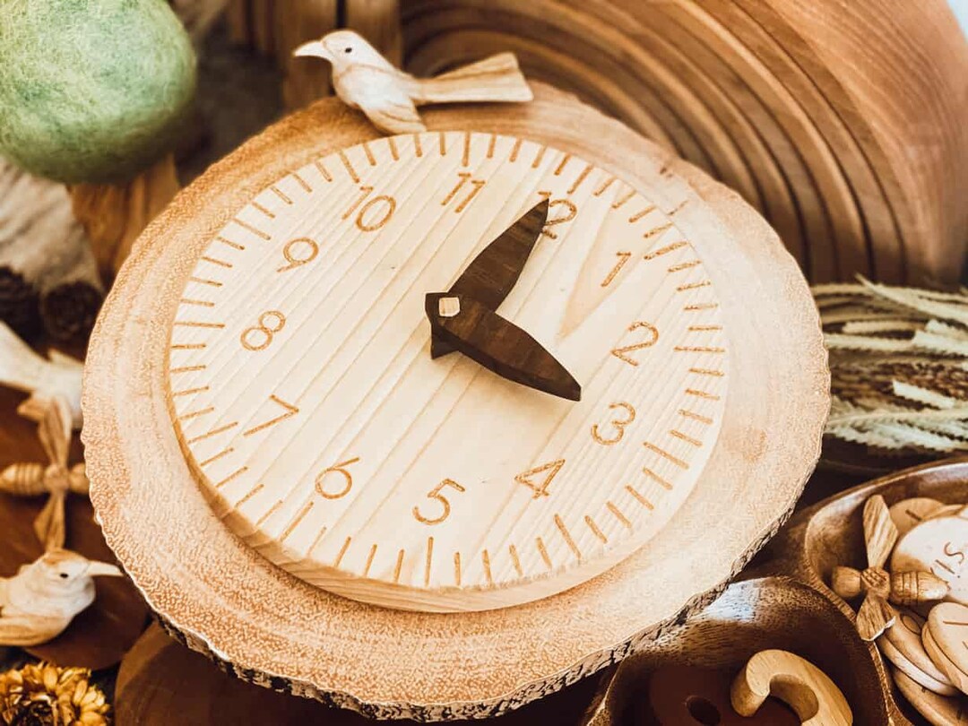 Wooden Clock Toys Wooden Toys Clock - Etsy