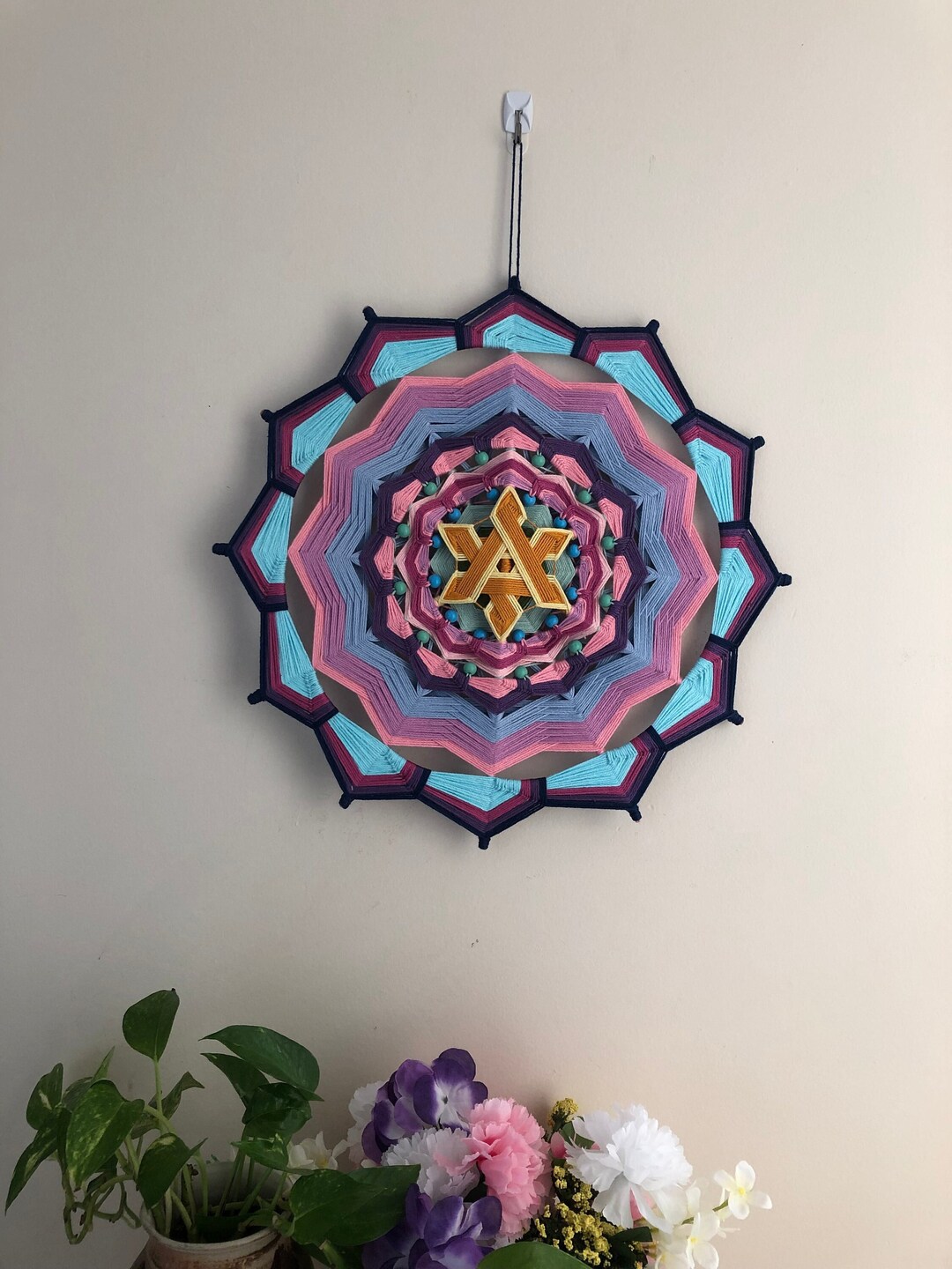 Ojos, 16.5 Inch Woven Mandala, Ojo De Dios, Eye of God, Yarn Mandala ...