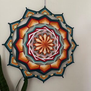 Ojos, 25inch Woven Mandala, Ojo De Dios, Eye of God, Yarn Mandala ...