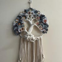 Macrame Wall Hanging Fall Color Rainbow With Leaves | Macrame Tapestry ...