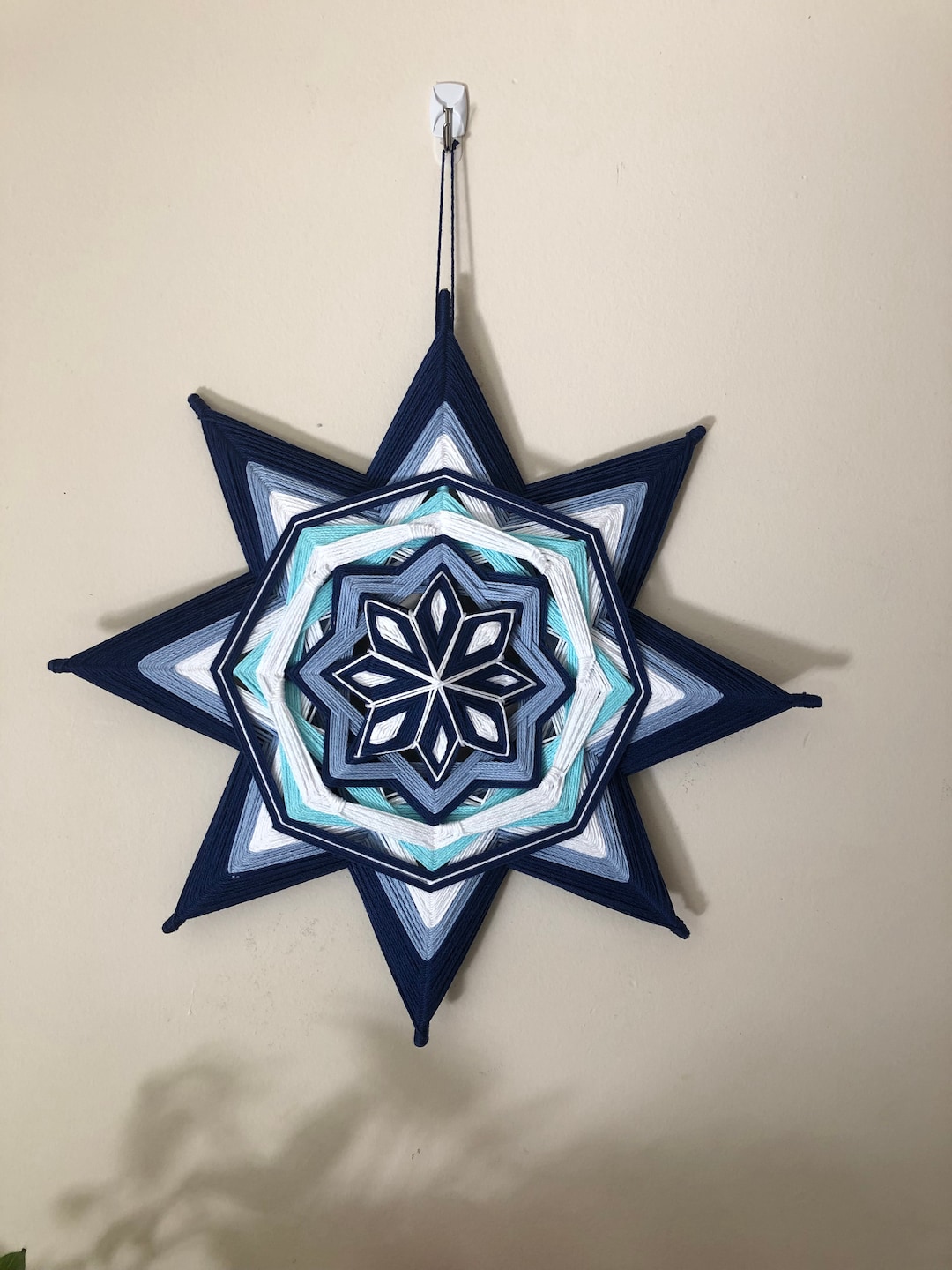 17 Inch Mandala, Ojo De Dios, Eye of God, Woven Yarn Macrame Mandala ...