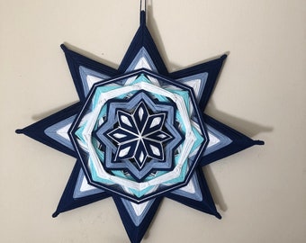 Ojos, 16.5 Inch Woven Mandala, Ojo De Dios, Eye of God, Yarn Mandala ...