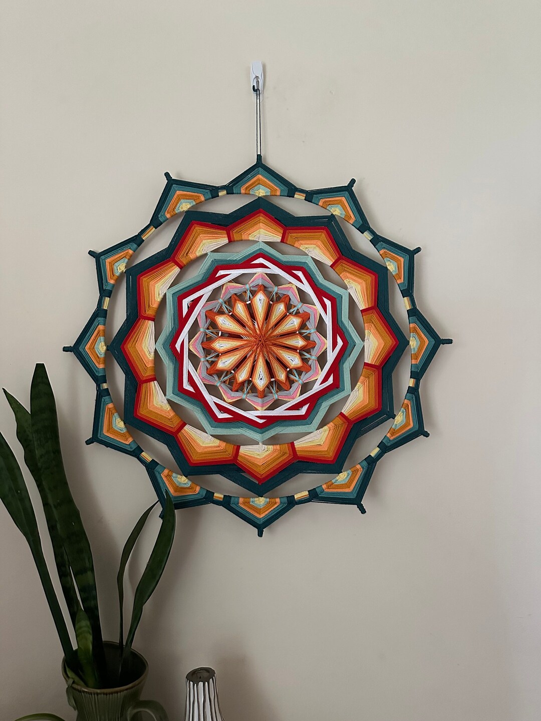 Ojos, 25inch Woven Mandala, Ojo De Dios, Eye of God, Yarn Mandala ...