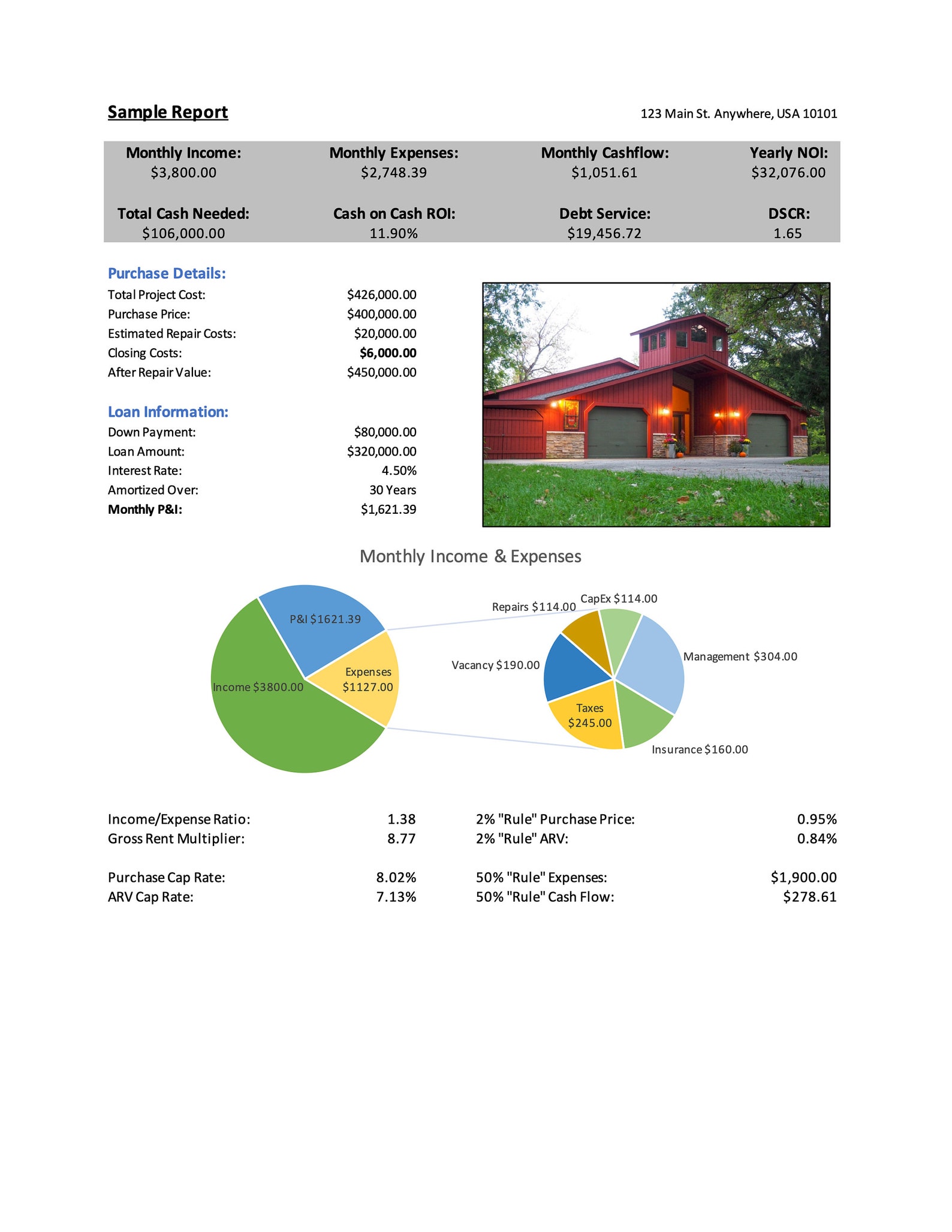 Simple & Easy Real Estate Investment Property Analysis Excel Report - Etsy