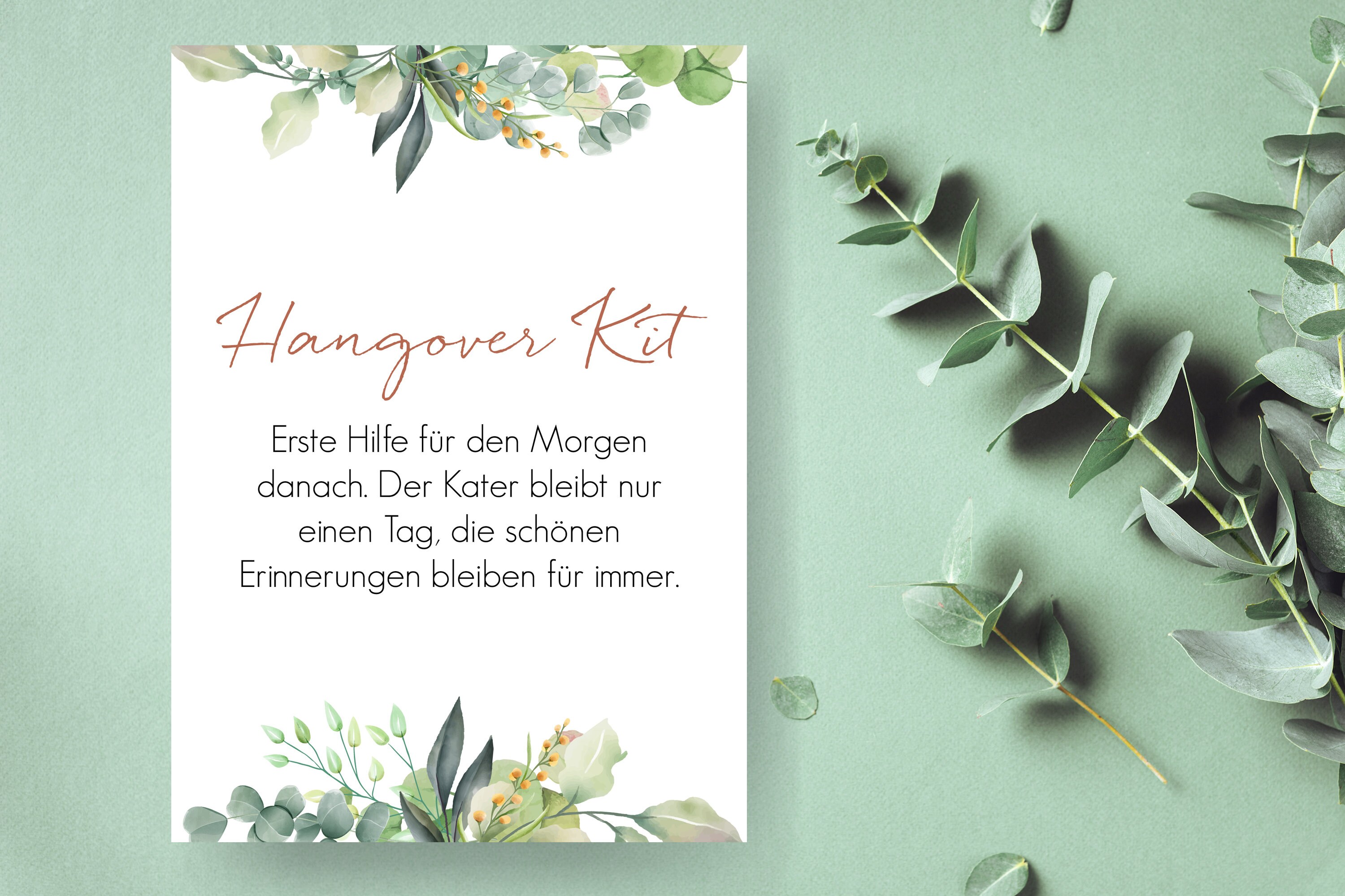 Hangover Kit Schild Hochzeit / Für den Kater danach / | Etsy
