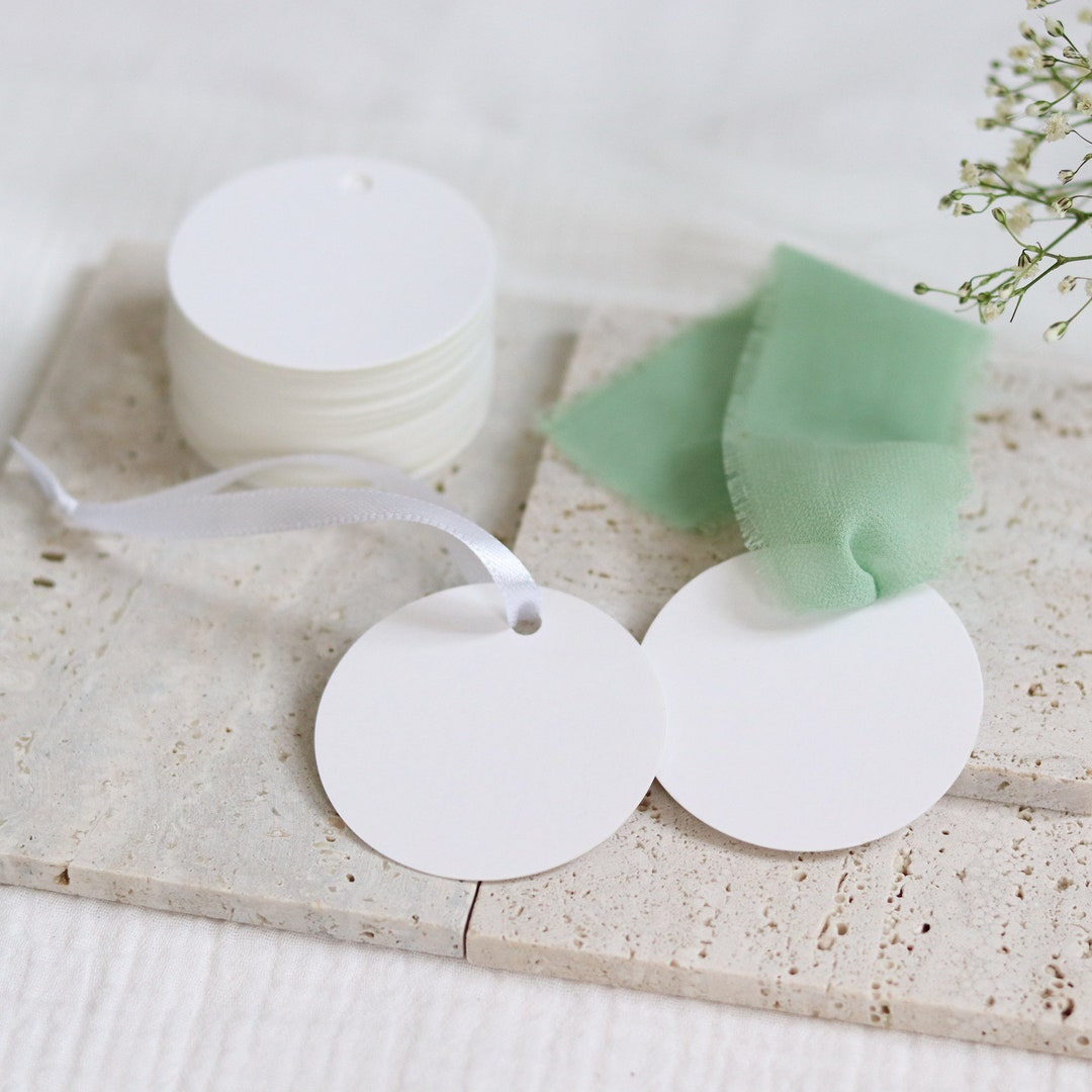 Gift Tags Paper Labels Tags Blank, Tags White Round, Eucalyptus Guest ...