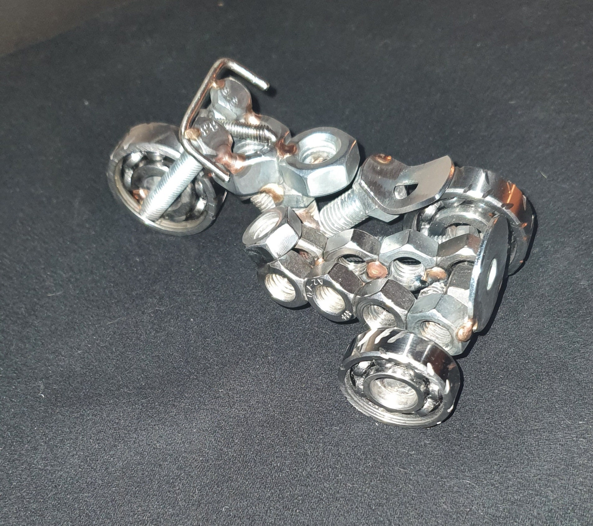 Nut and Bolt Motorbike, Metal Art Motorbike, Metal Sculpture, Handmade ...