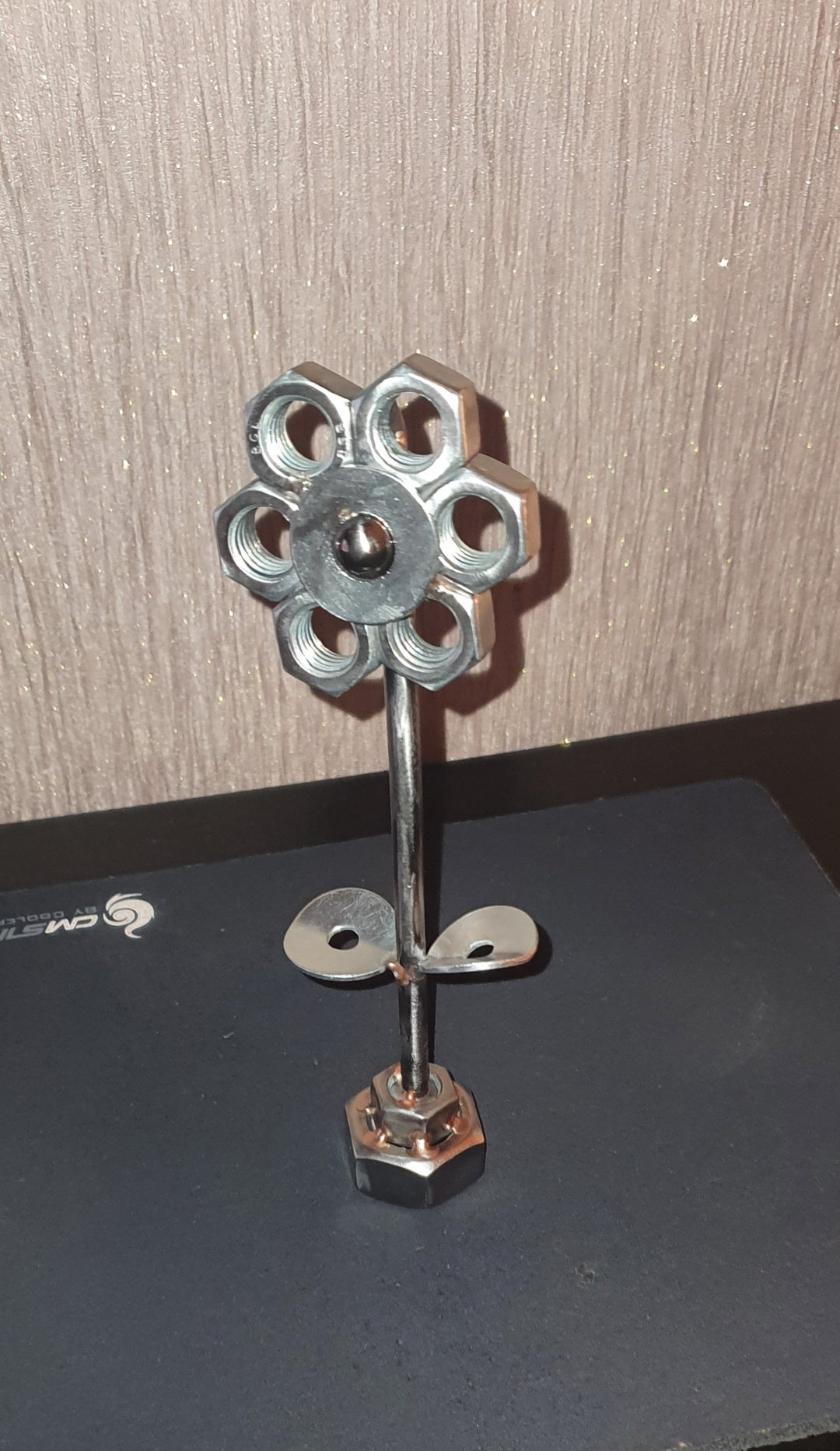 Nut and Bolt Flower, Metal Art, Scrap Metal Art, Gift for Her, Home ...