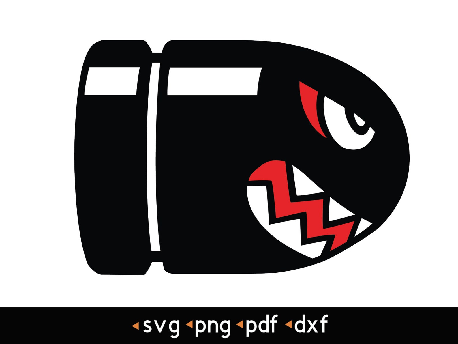 Bullet Bill 1 Svg Png Pdf Dxf - Etsy