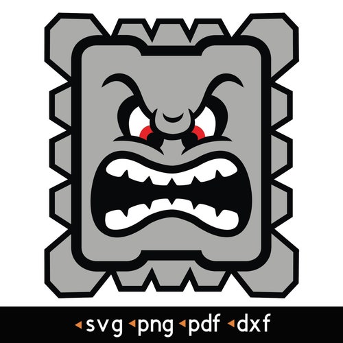 Thwomp 1 Svg Png Pdf Dxf - Etsy Australia