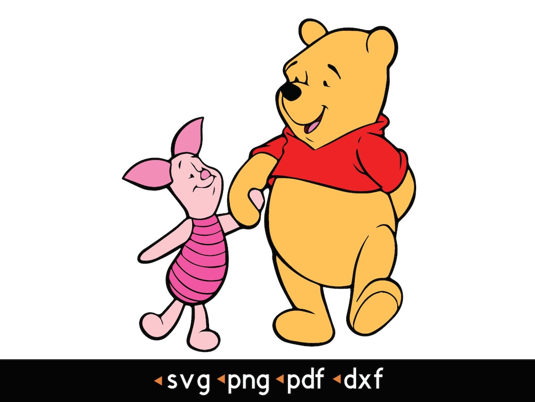 Winnie The Pooh y Piglet- #1 svg, png, pdf, dxf - Etsy México