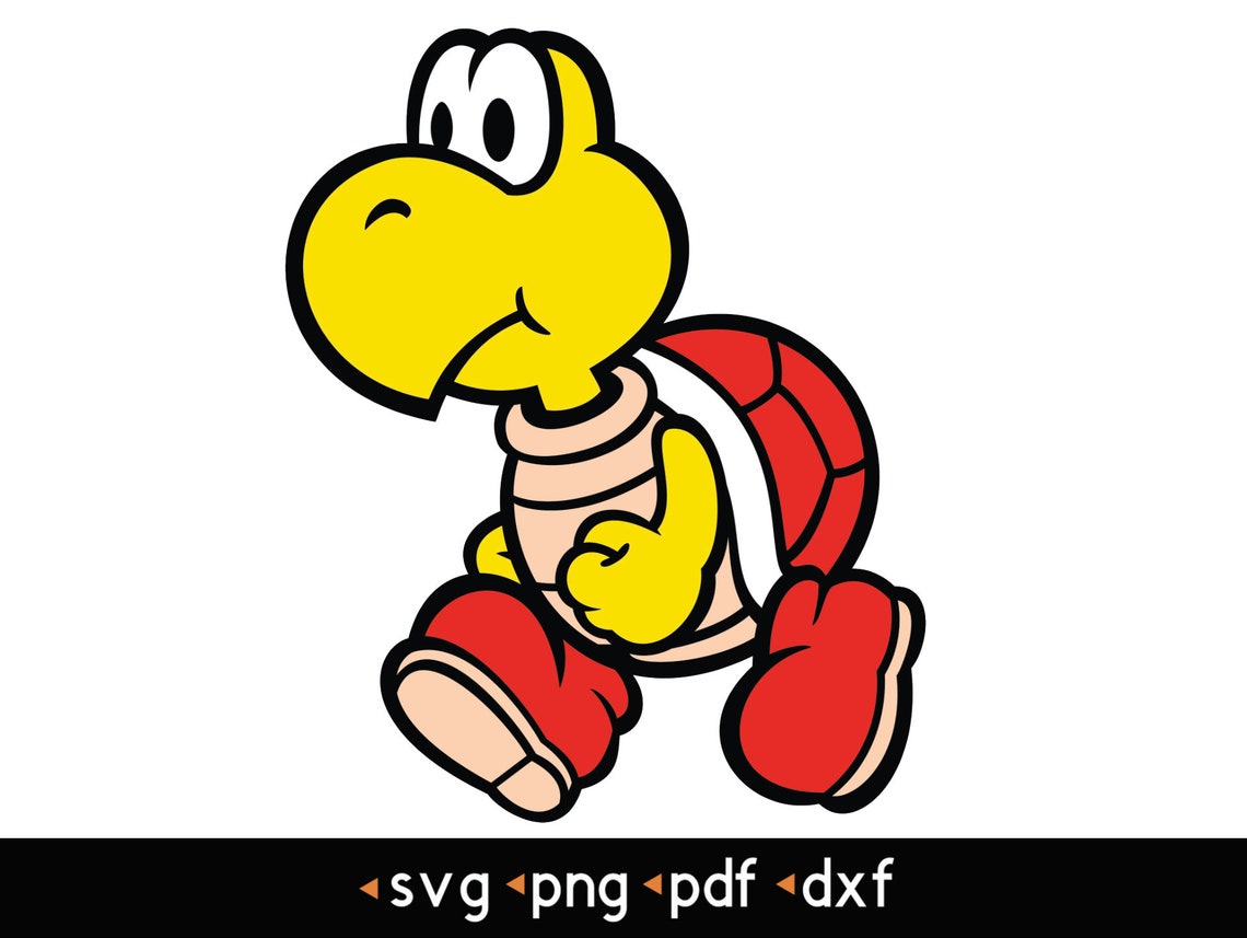 Koopa Troopa 3 Svg Png Pdf Dxf - Etsy