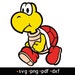Koopa Troopa- #3 Svg, Png, Pdf, Dxf - Etsy