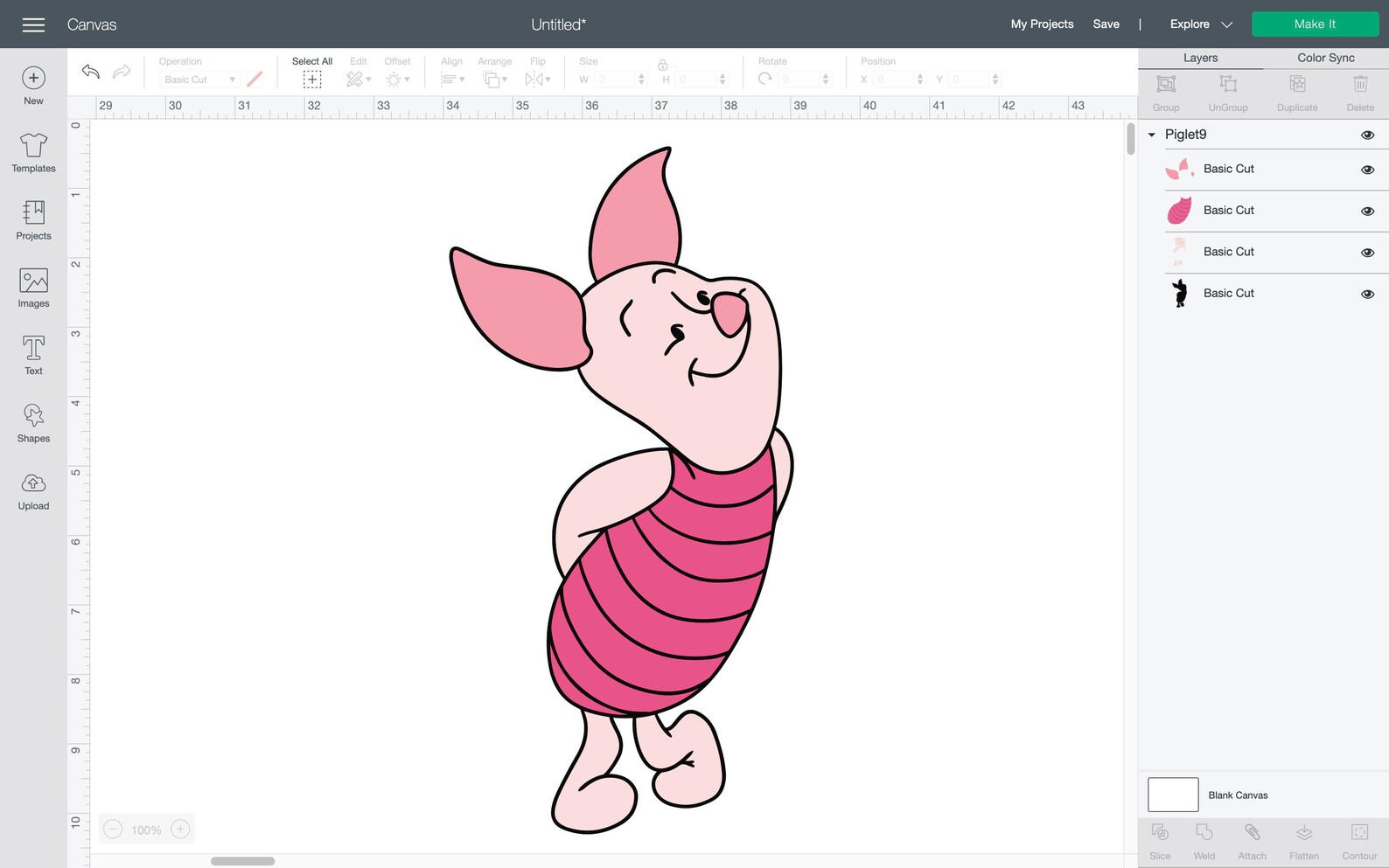 Piglet 9 Svg Png Pdf Dxf - Etsy