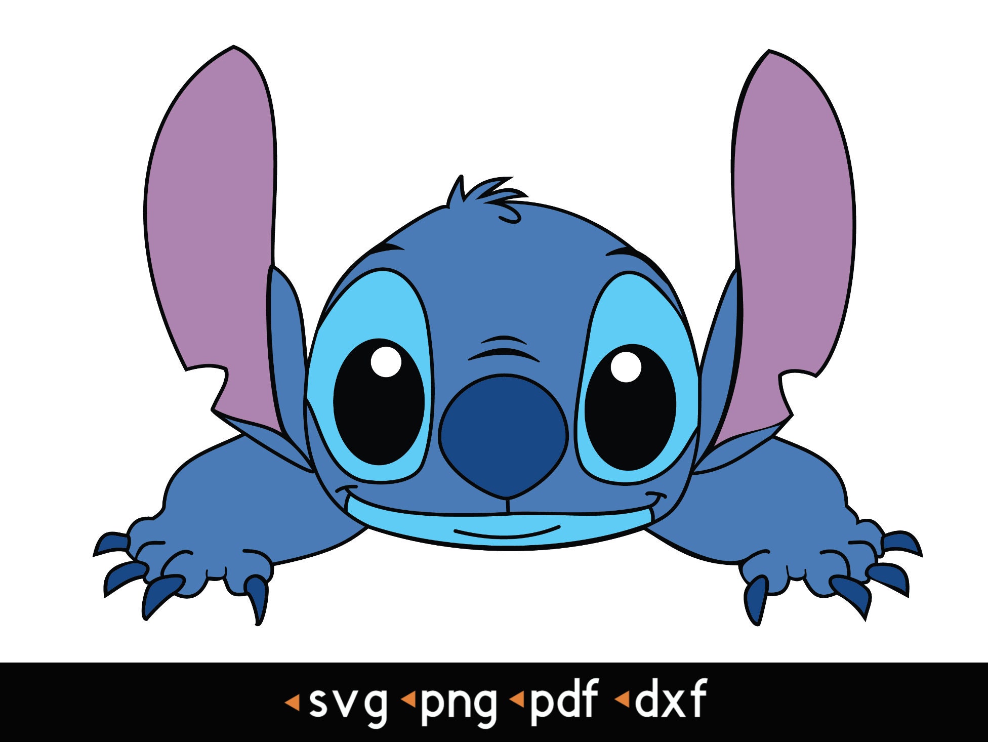 Stitch 3 svg png pdf dxf - Etsy España
