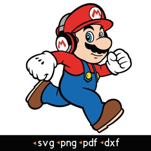 Mario- #5 Svg, Png, Pdf, Dxf - Etsy