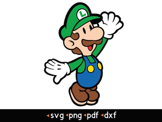 Paper Luigi 2 Svg Png Pdf Dxf | Etsy