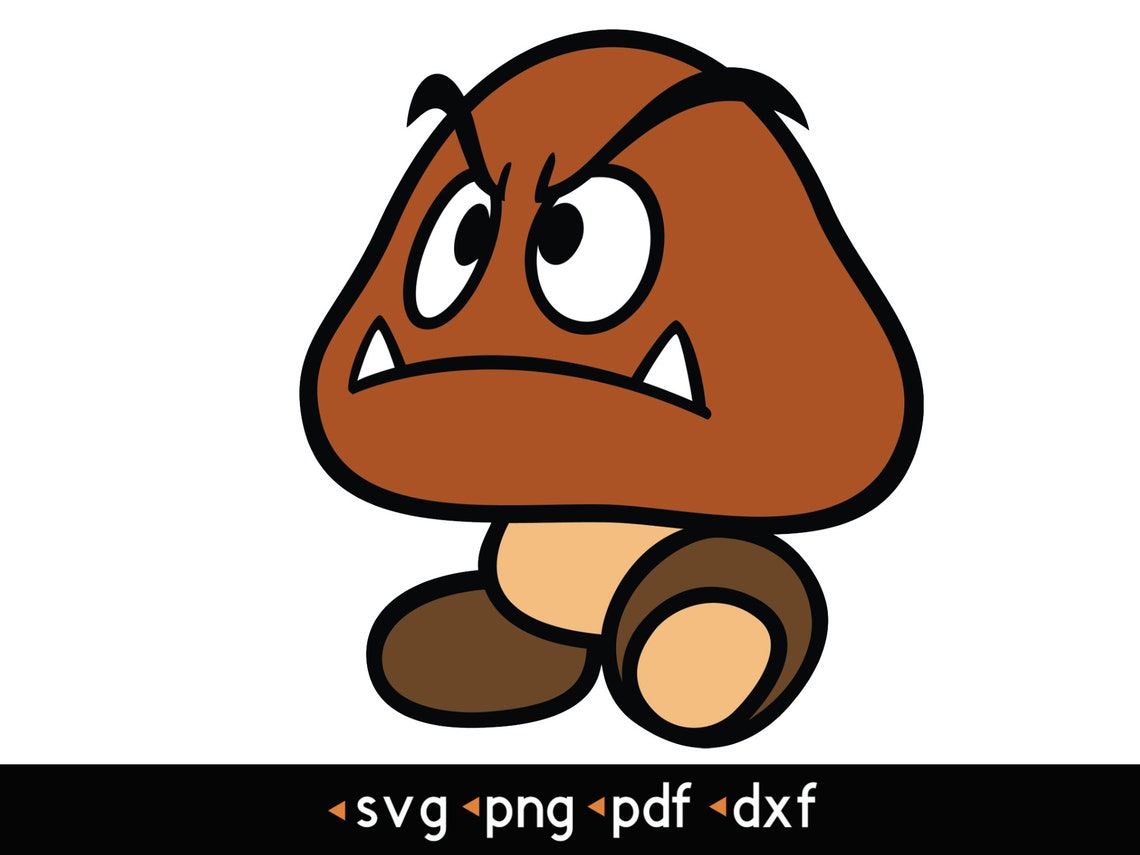 Goomba 3 Svg Png Pdf Dxf - Etsy