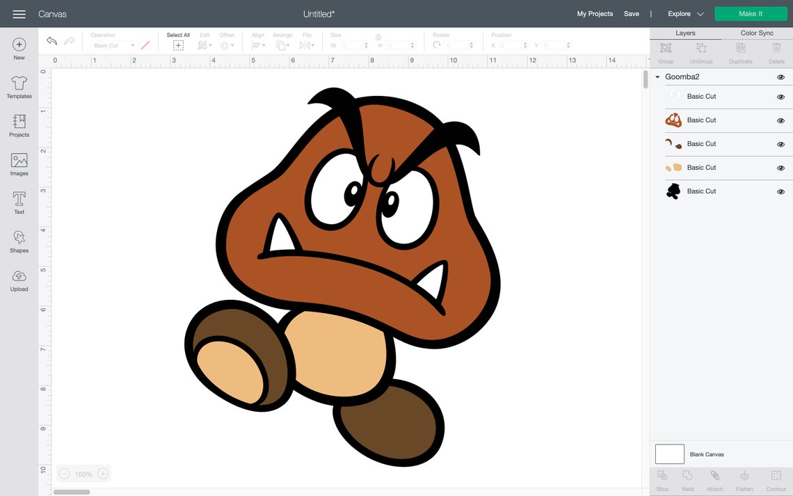 Goomba 2 svg png pdf dxf | Etsy