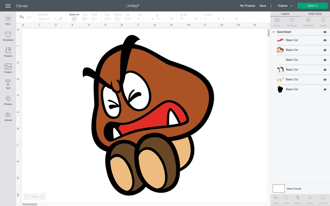 Goomba 4 Svg Png Pdf Dxf | Etsy