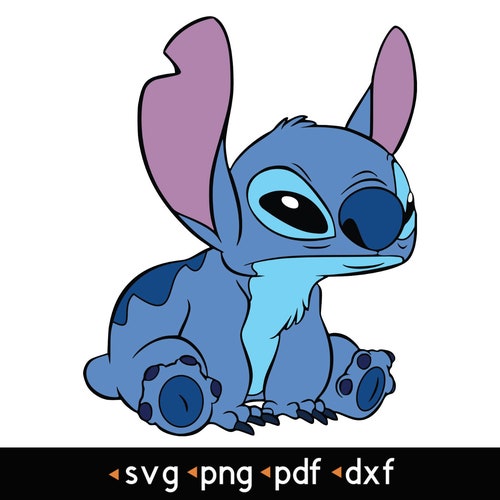 Stitch 17 transparent Background Svg Png Pdf Dxf - Etsy