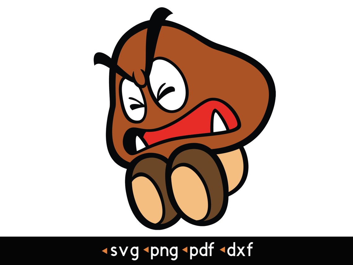 Goomba 4 Svg Png Pdf Dxf | Etsy