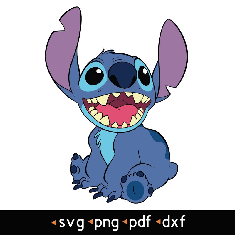 Stitch Smile Svg - Etsy