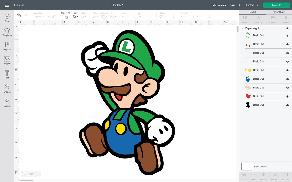 Paper Luigi 1 Svg Png Pdf Dxf | Etsy