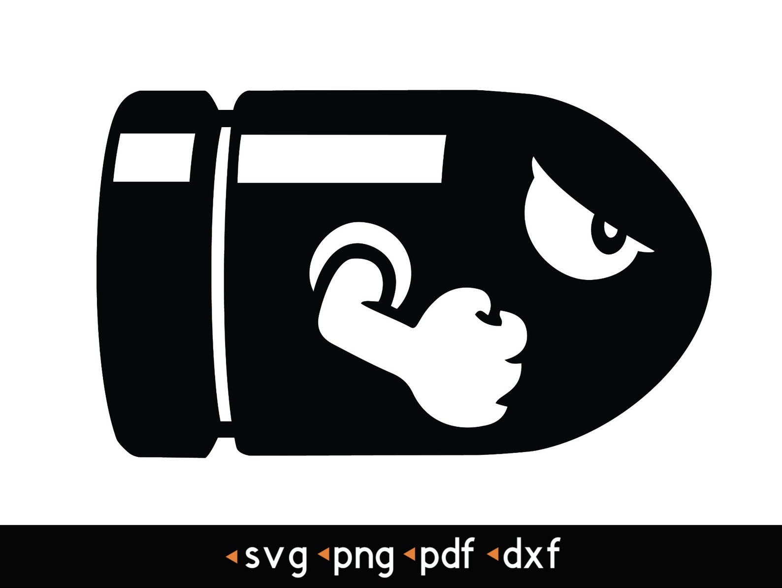 Bullet Bill 2 Svg Png Pdf Dxf - Etsy Canada