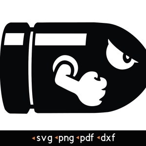 Bullet Bill 2 Svg, Png, Pdf, Dxf - Etsy