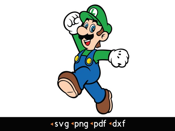 Luigi 1 Svg Png Pdf Dxf - Etsy Canada