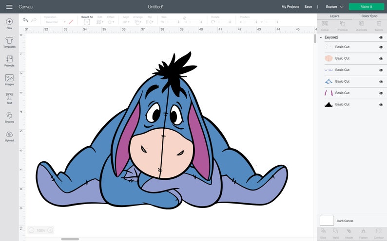 Eeyore 2 Svg Png Pdf Dxf - Etsy