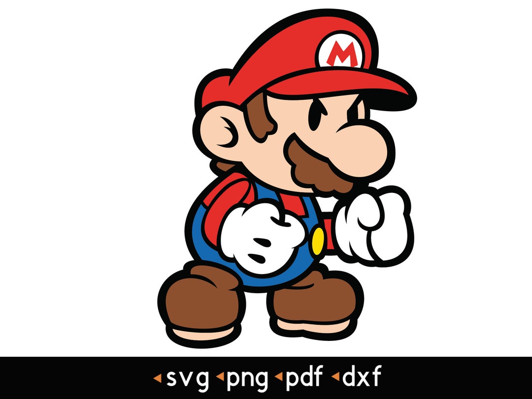 Paper Mario- #2 Svg, Png, Pdf, Dxf - Etsy