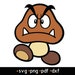 Goomba 1 Svg Png Pdf Dxf | Etsy