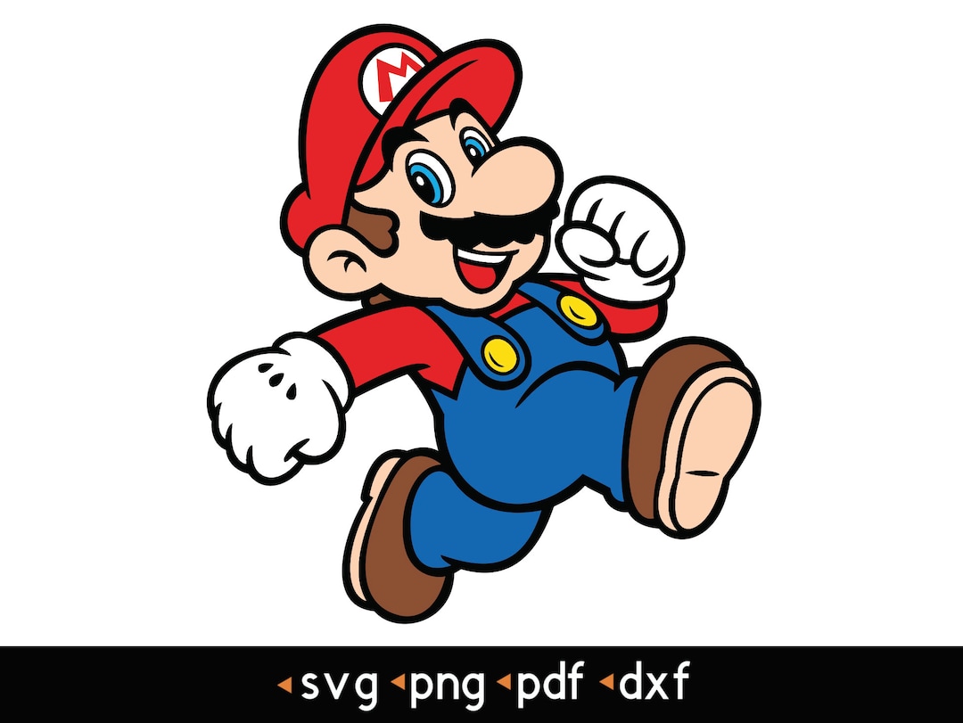 Mario- #1 Svg, Png, Pdf, Dxf - Etsy