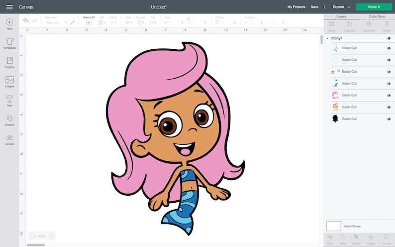 Bubble Guppies molly 1 Svg Png Pdf Dxf - Etsy