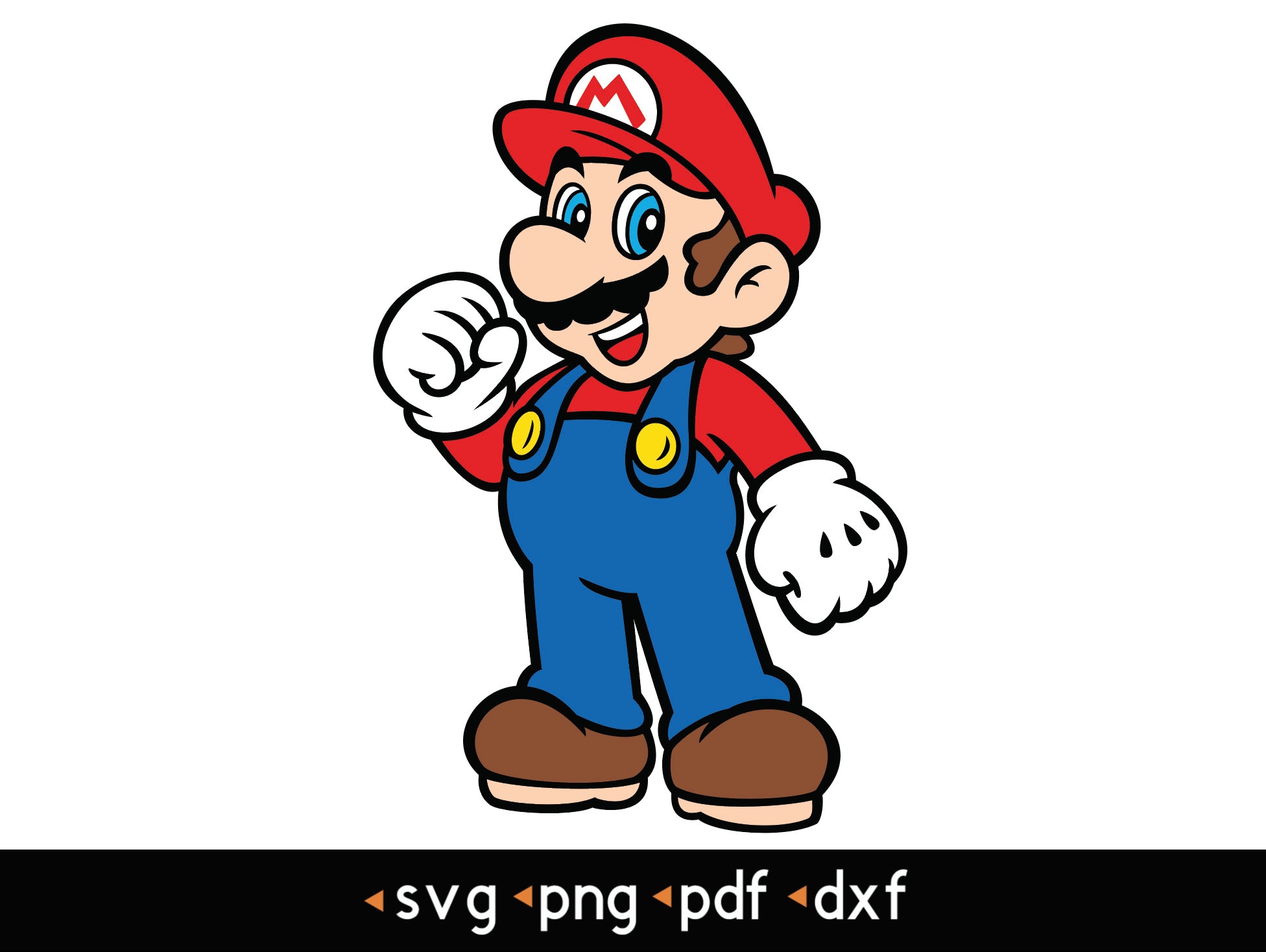 Mario 3 svg png pdf dxf | Etsy