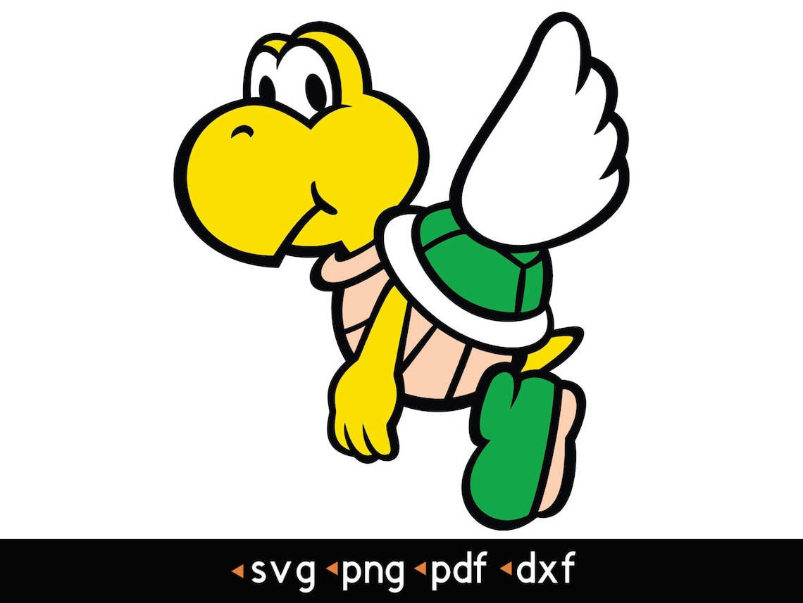 Koopa Troopa 2 Svg Png Pdf Dxf - Etsy UK