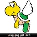 Koopa Troopa- #2 Svg, Png, Pdf, Dxf - Etsy