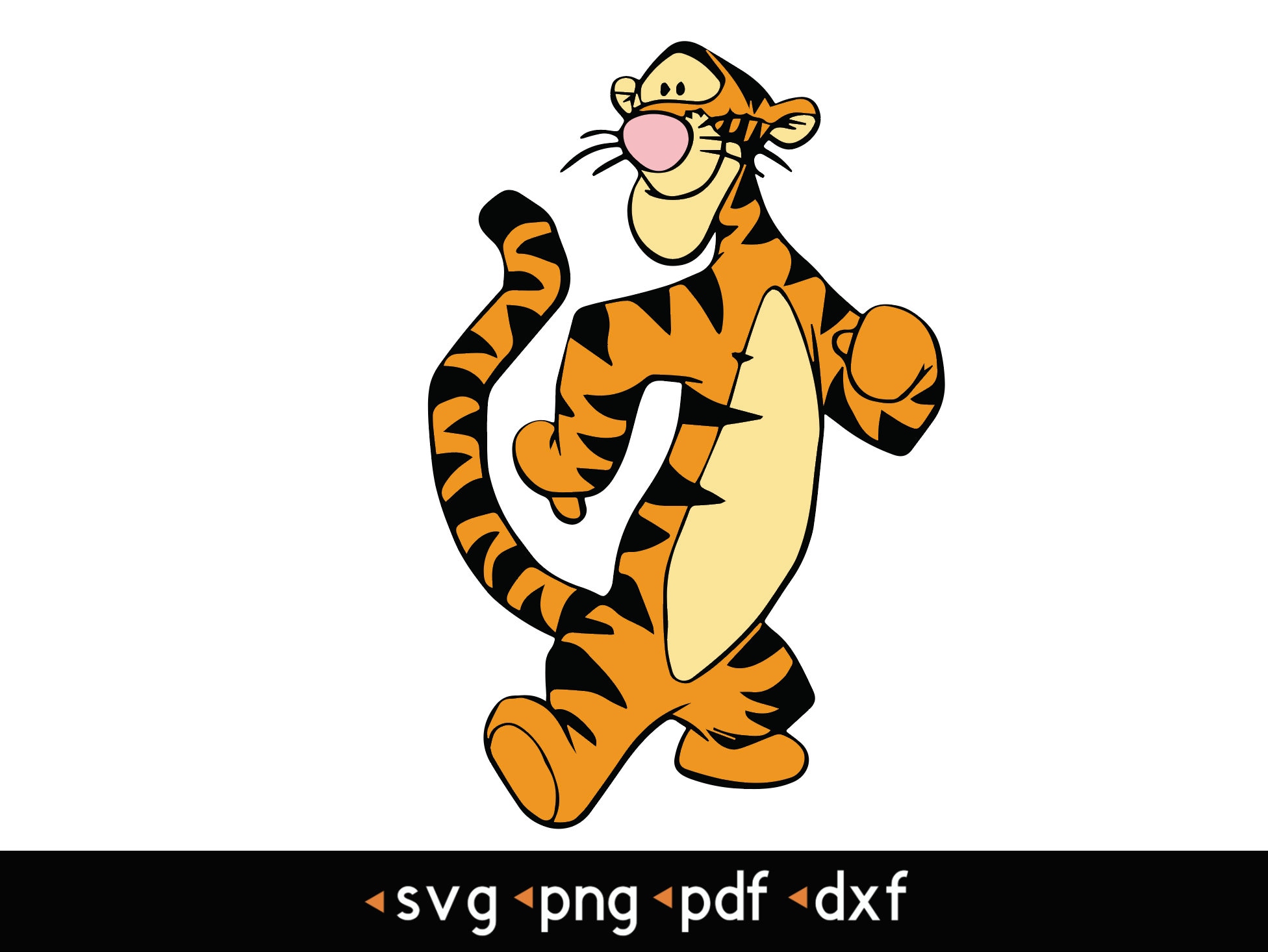 Tigger 1 svg png pdf dxf - Etsy España