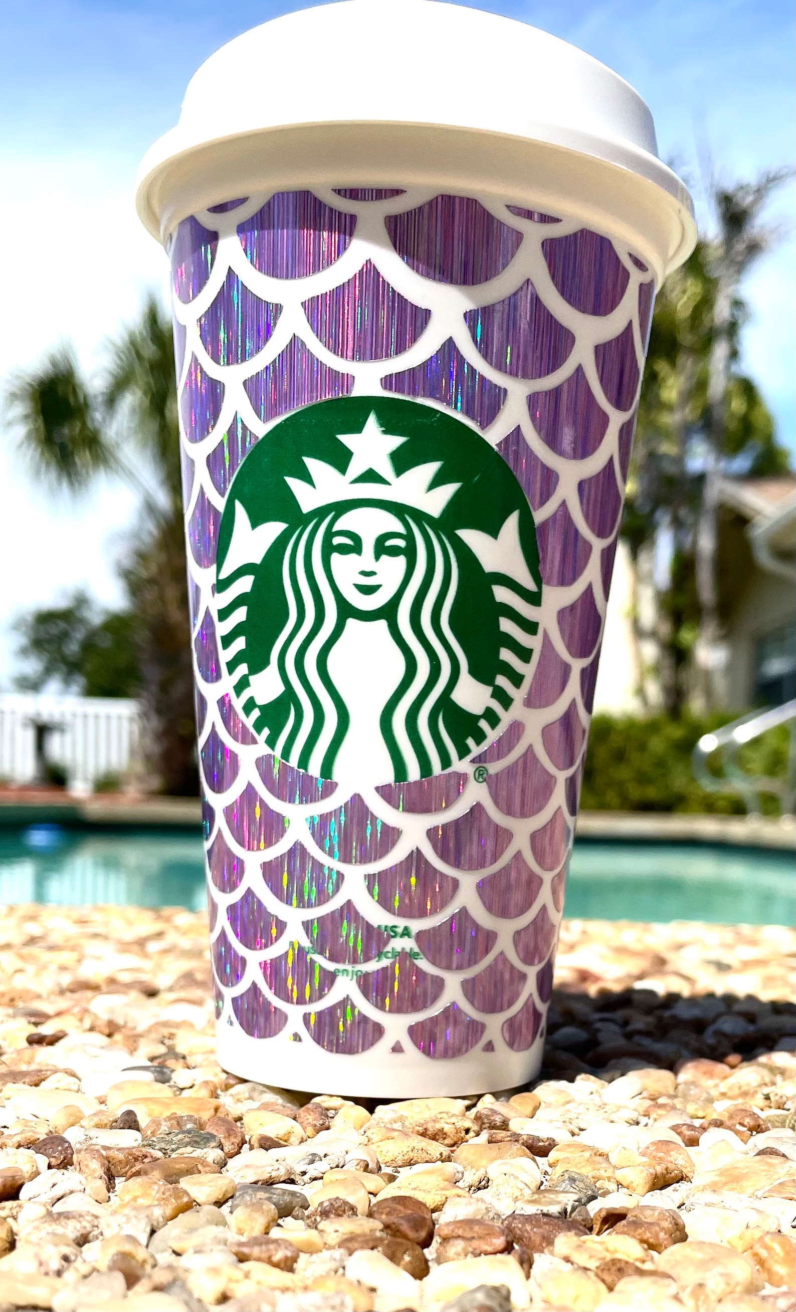 Mermaid Themed Starbucks Reusable Cold Cup and Hot Cup, Available as ...