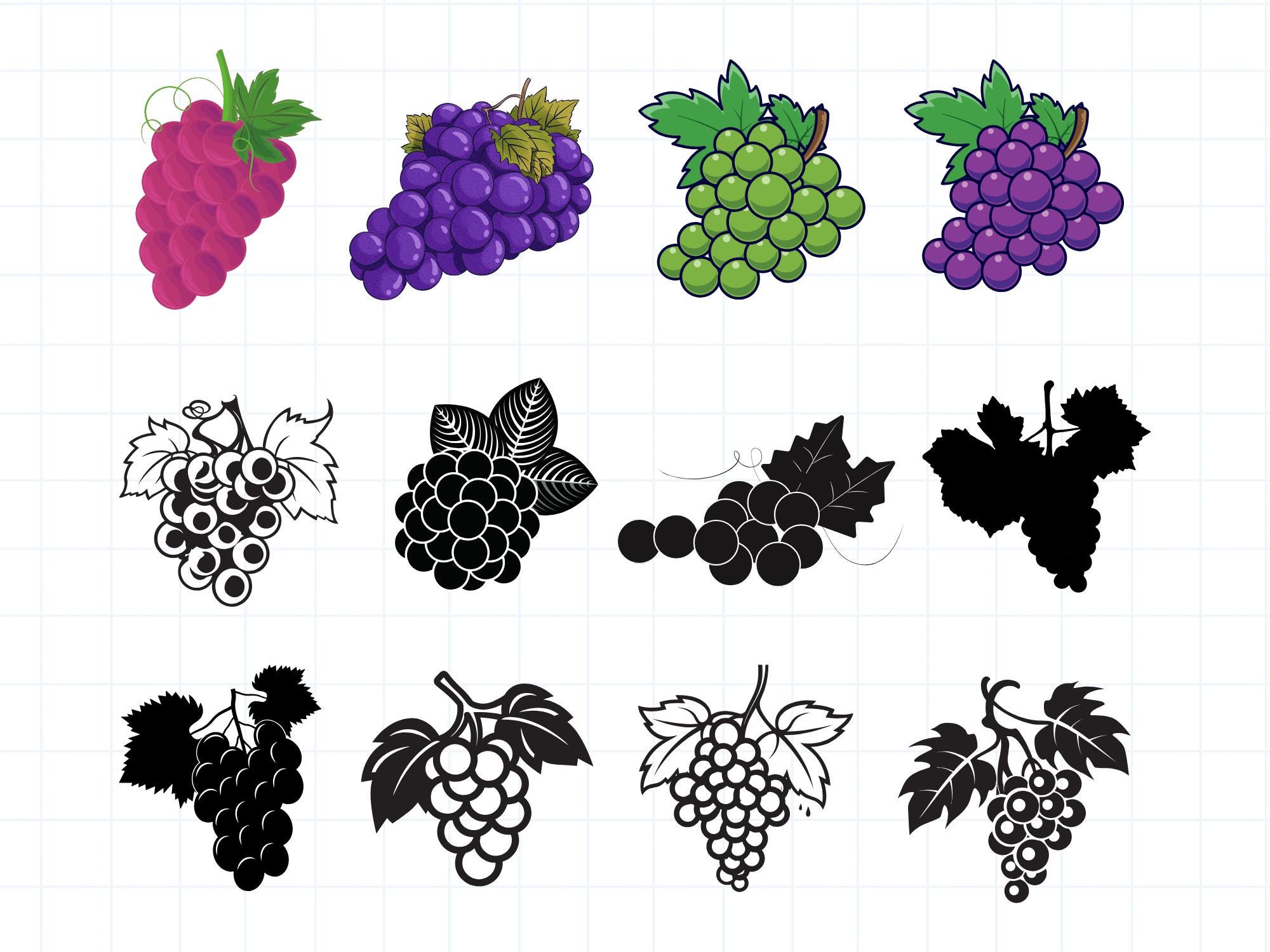 Grape SVG, Wine Svg Bundle, Fruit SVG, Vineyard Cut File, Wine SVG ...