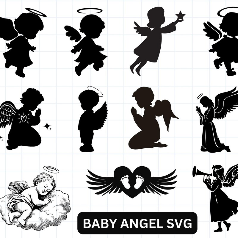 Angel Svg - Etsy