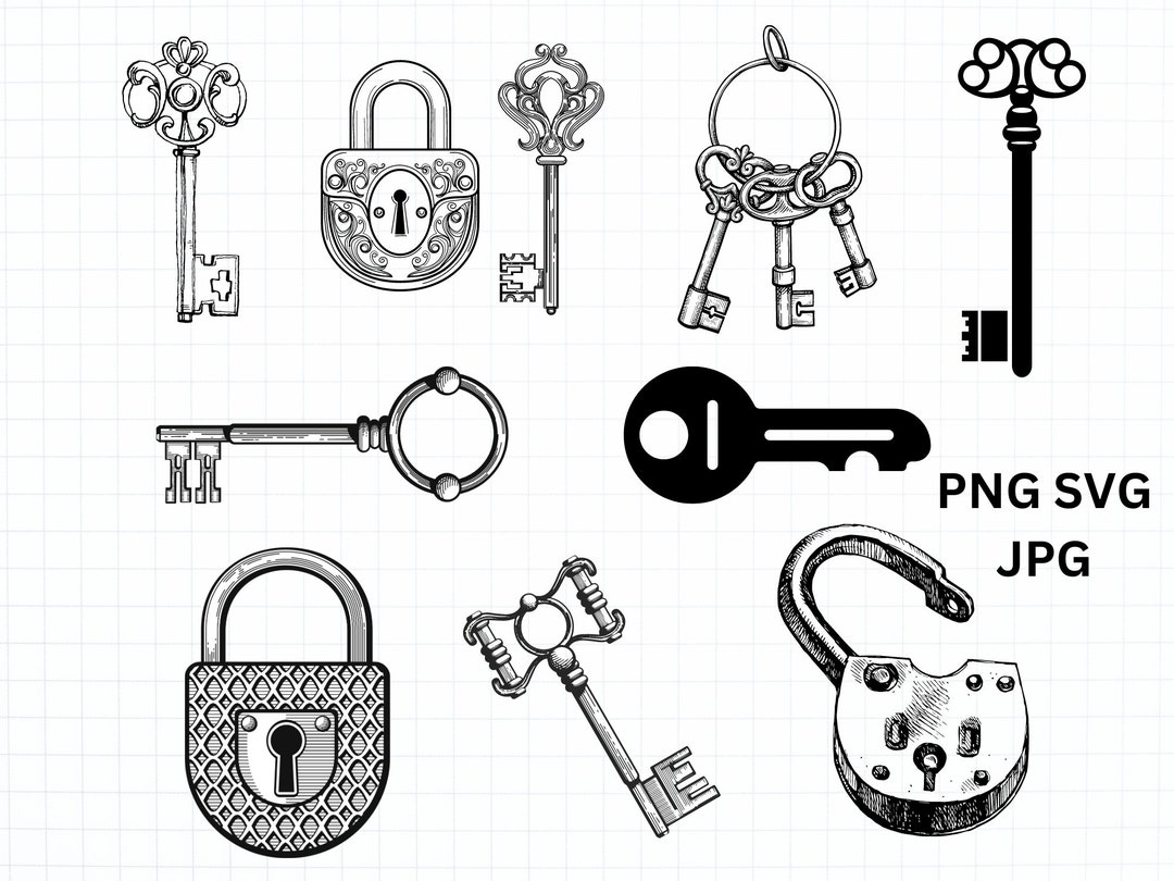 Key SVG, Key Clipart, Keys Svg Bundle, Magic Key Svg, Vintage Key Svg ...