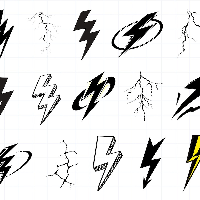 Lightning Svg - Etsy