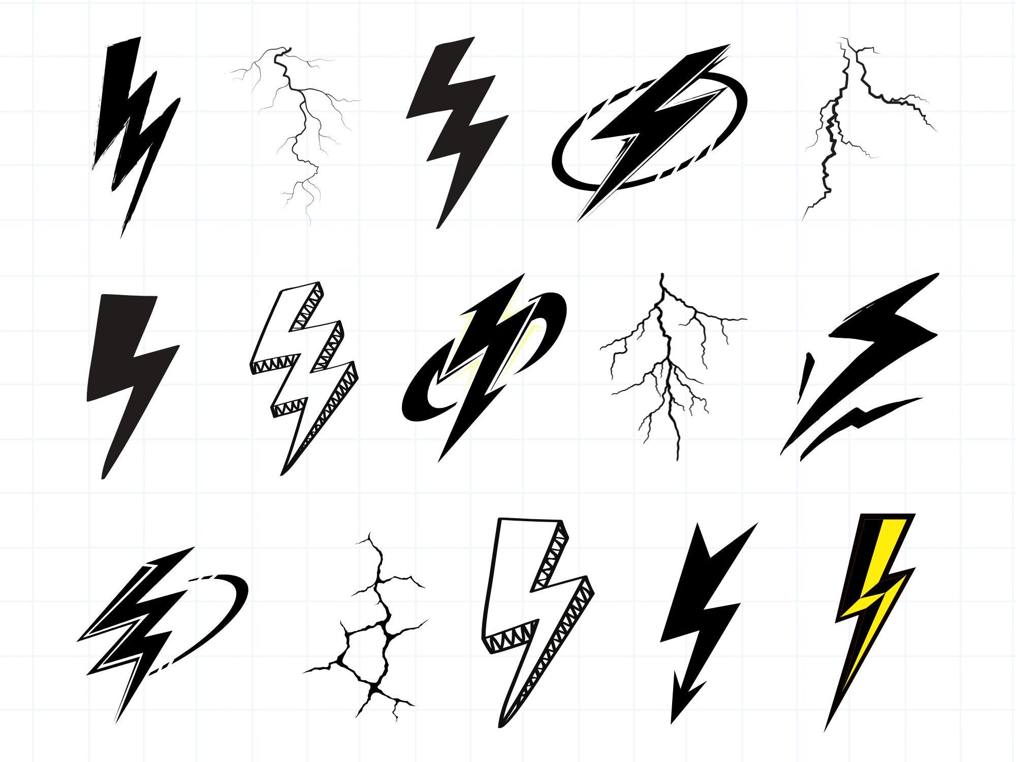 Lightning Svg Bundle, Flash Svg, Lighting Bolt Svg, Lightning Cut File ...